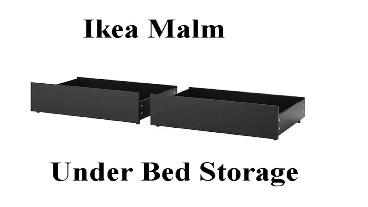 Ikea malm under bed storage system.