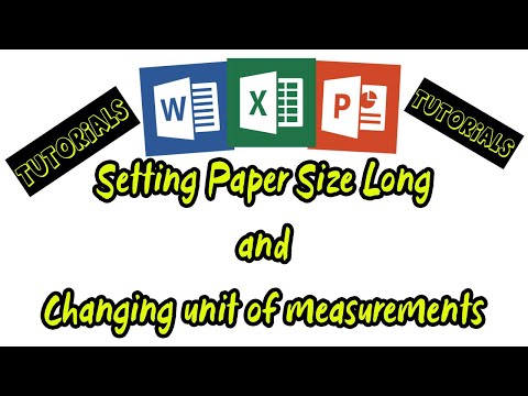 How To Change CM To Inches And Setting Paper Size Long in Microsoft Word | Tutorials