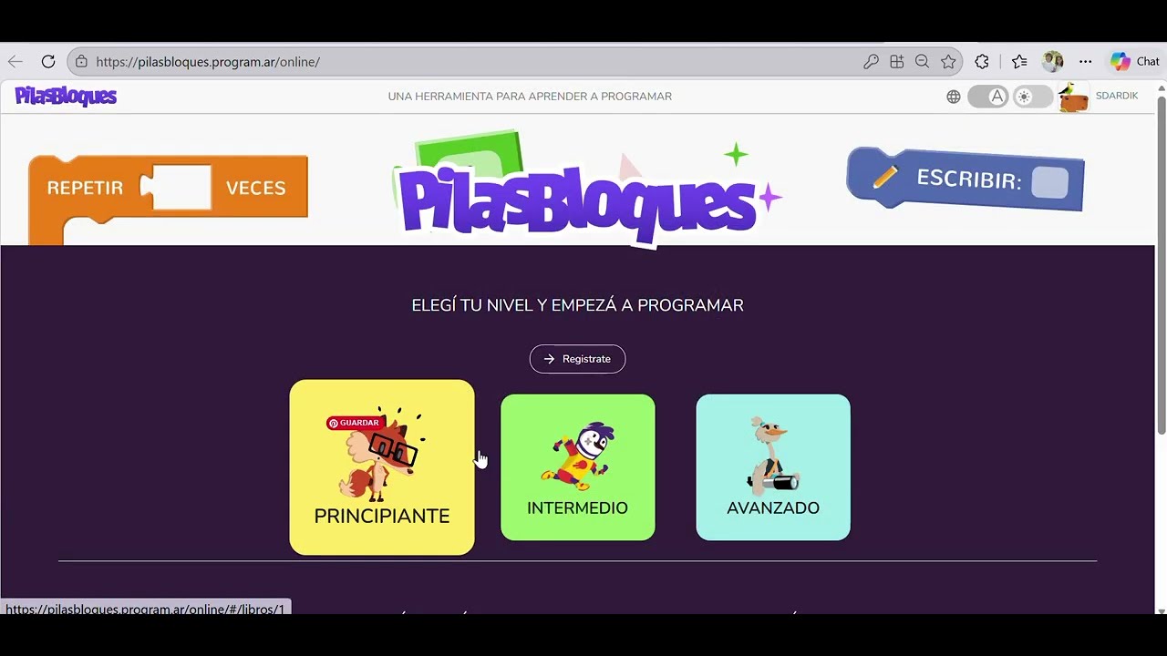 Tutorial Pilas y Bloques