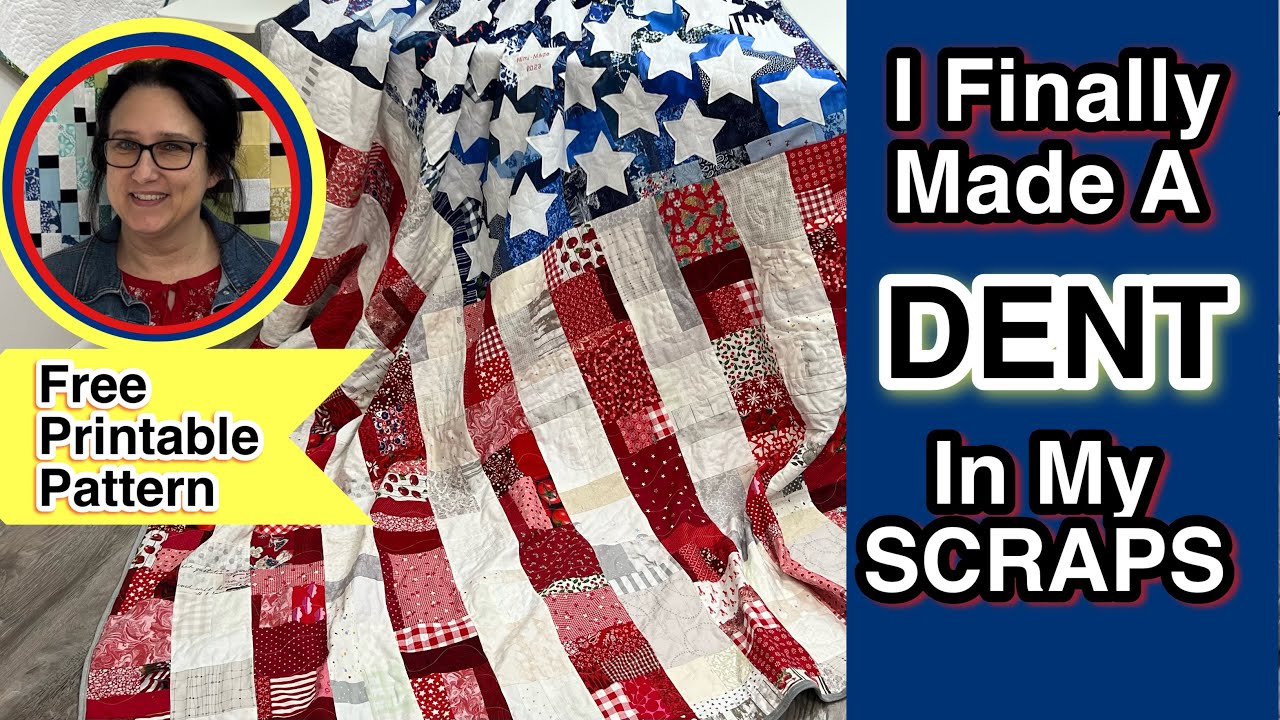 HUGE Flag Quilt 🇺🇸 SCRAPPY Quilting