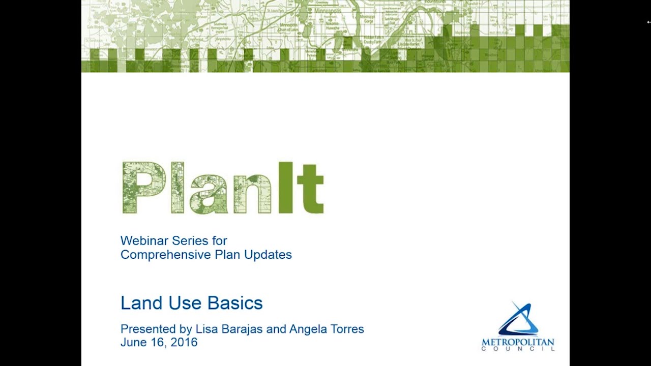 PlanIt:  Land Use Basics Webinar