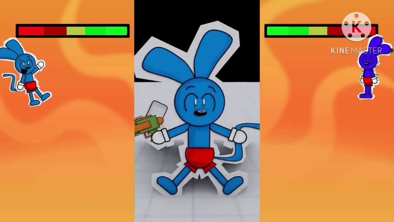 Riggy vs Clone Riggy Rematch but with Health bars