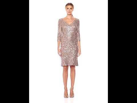Alex Evenings Women's Short 3/4 Sleeve Dress with Cording Detail (Petite and Regular Sizes) 2019