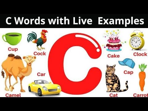 Words that start with C With Live example/Letters c words for kid's/G20Education