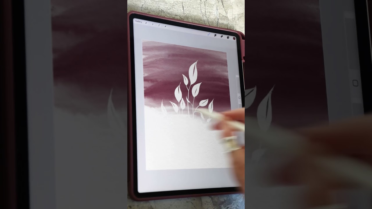 Procreate Tips - messy wet paint = art background! #procreate #digitalart #gouache