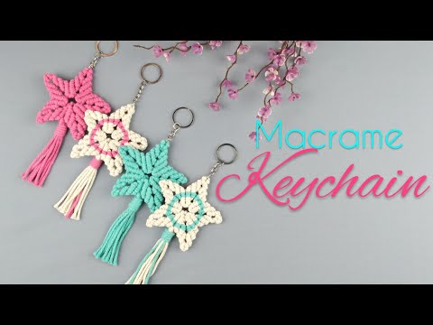 Macrame Keychain | Macrame Keychain Tutorial For Beginners