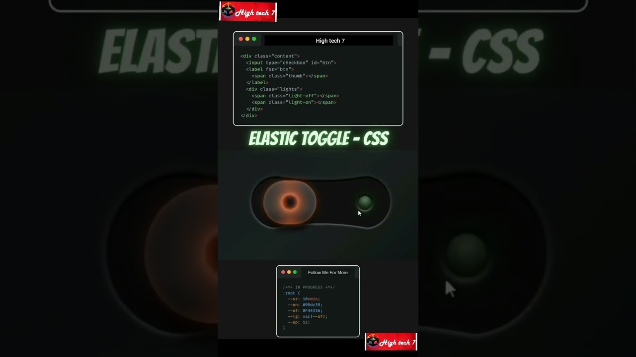 Elastic toggle css making in HTML,CSS AND JS IN CODEPEN #codepen #shortsfeed #trend #youtubeshorts