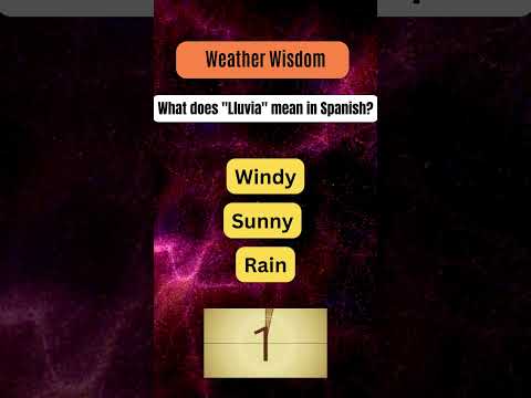 Discussing the Weather in Spanish - Quiz 7 | ¿Qué significa 'Lluvia'?