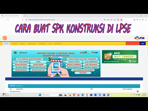 Cara Buat SPK Konstruksi Di LPSE