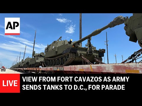 LIVE: View from Fort Cavazos in Texas as Army sends tanks to D.C., for parade