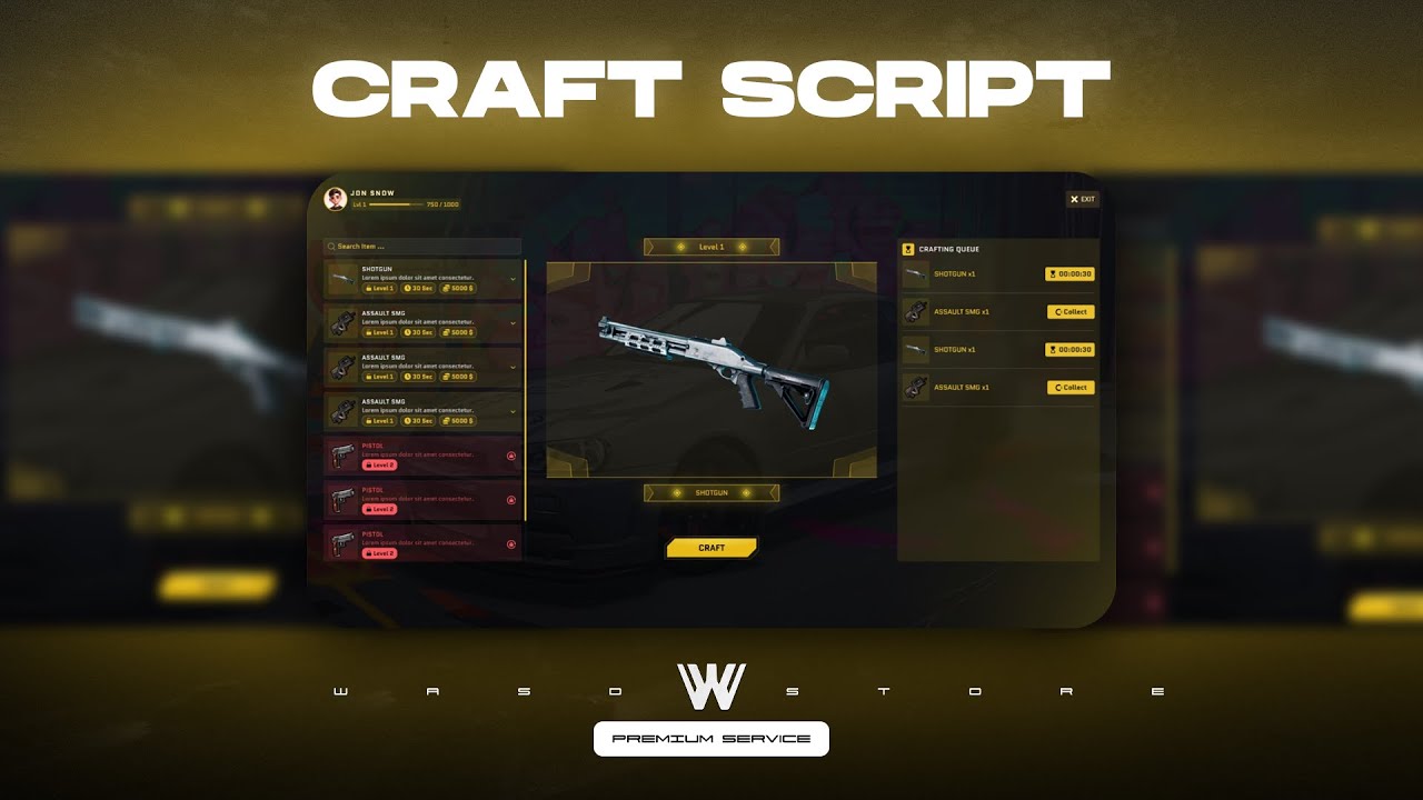 Fivem Craft Script | WASD Scripts