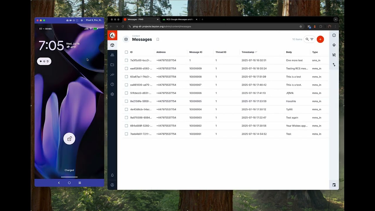 RCS message archiving for fully managed, Android Enterprise devices