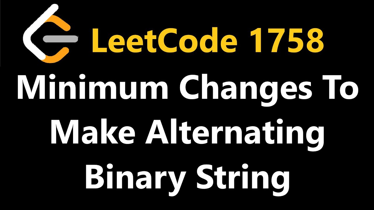 Minimum Changes To Make Alternating Binary String - Leetcode 1758 - Python