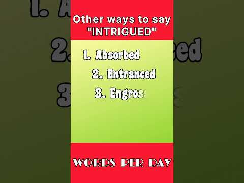 DIFFERENT WAYS TO SAY "INTRIGUED" #englishlearners #englishlearning #youtubeshorts