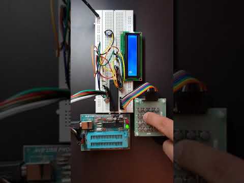 A simple calculator by AVR (ATmega32A microcontroller)