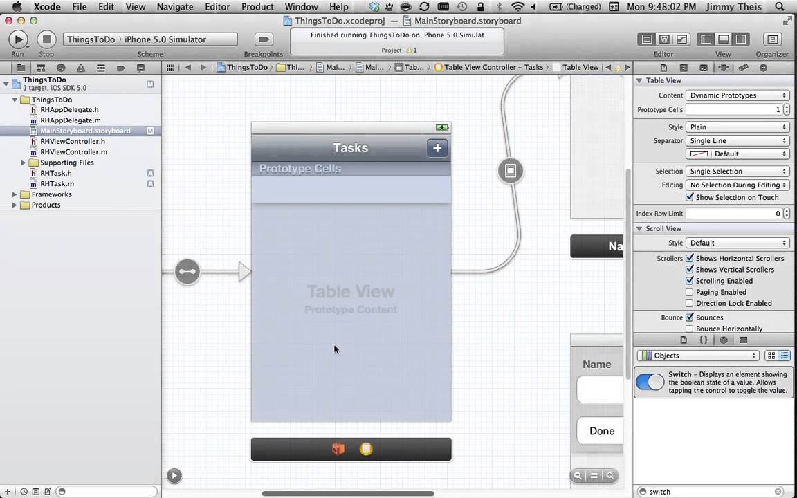 iPhone Programming - Real World Scenarios with Storyboards and Tableview Controllers (Part 1)