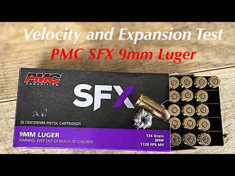 PMC 9mm Luger SFX Hollow Point Ammo Velocity and Expansion Test @ SGAmmo