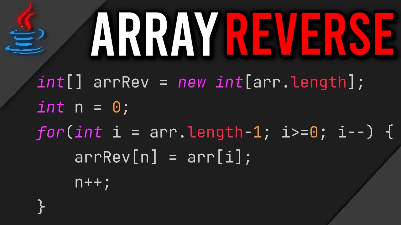 How To Reverse Arrays In JAVA | (simple & easy)