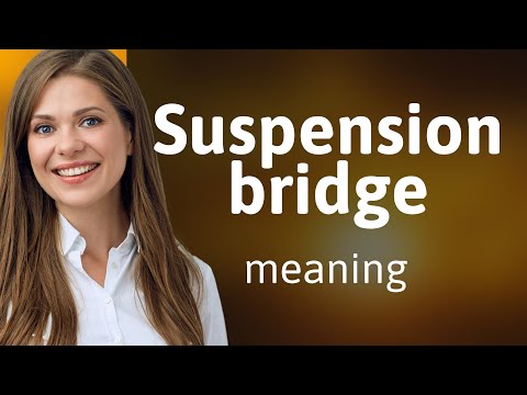 Suspension bridge • what is SUSPENSION BRIDGE meaning