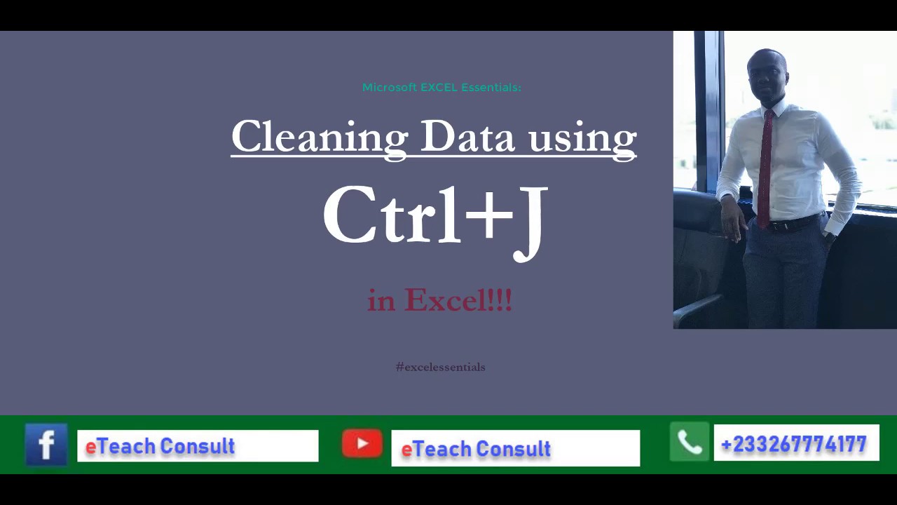 Clean data using Ctrl+J in #excel