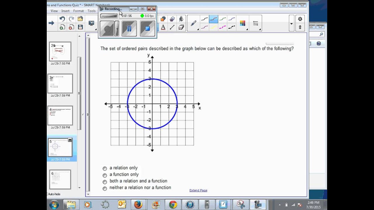 Relations and Functions Quiz