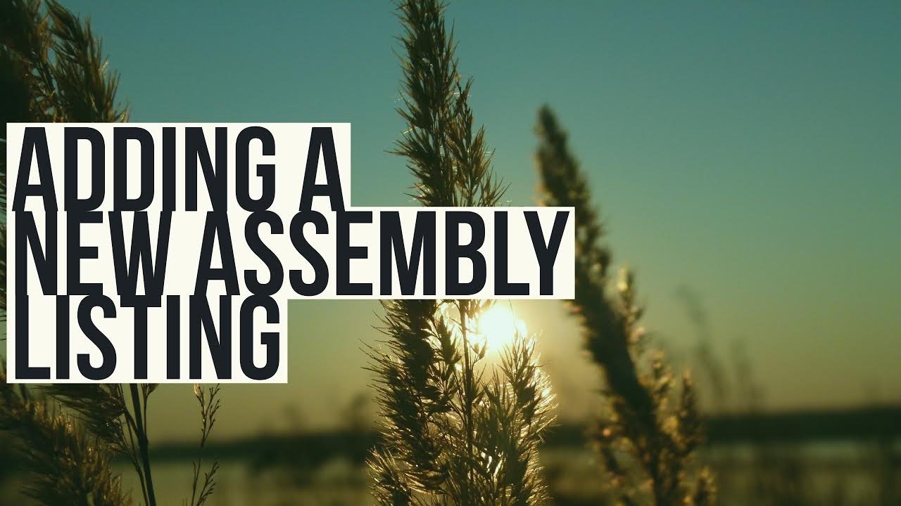 Create a New Assembly Listing