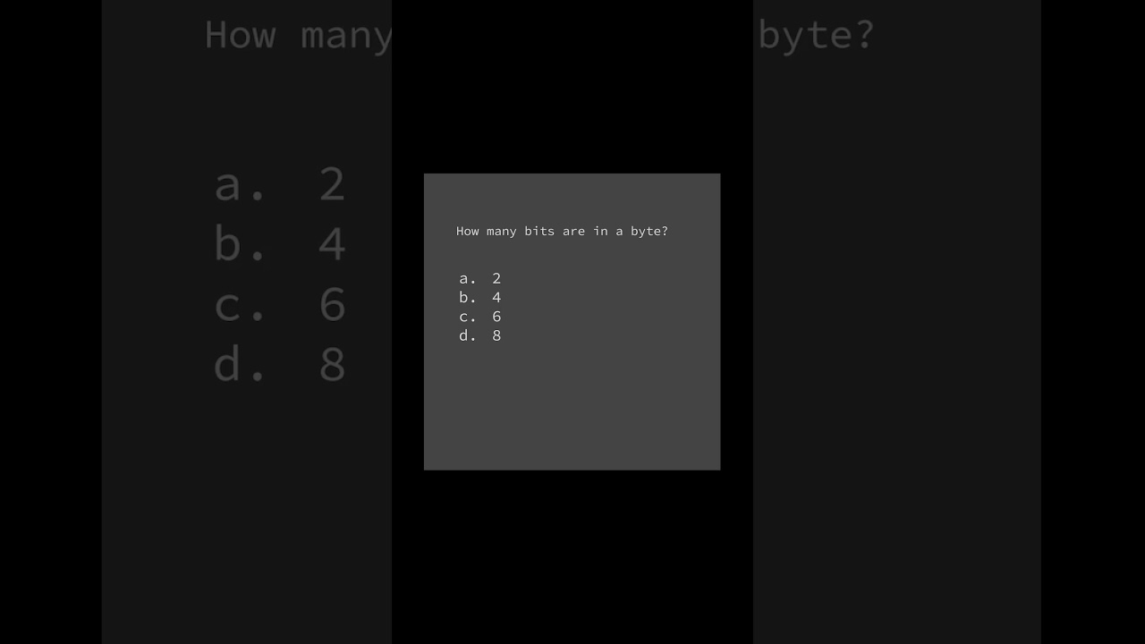 Comment what you think the answer is 💚 | #computerscience #coding #programming #byte #binary