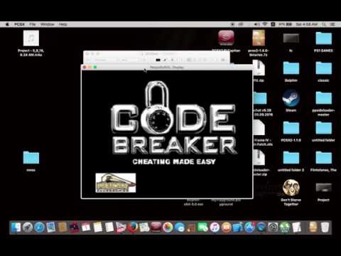 how to use gameshark or codebreaker for pcsx Mac !
