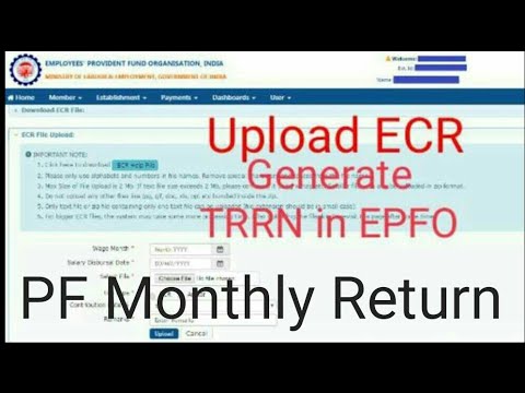 How to file ECR / return in EPFO /TRRN