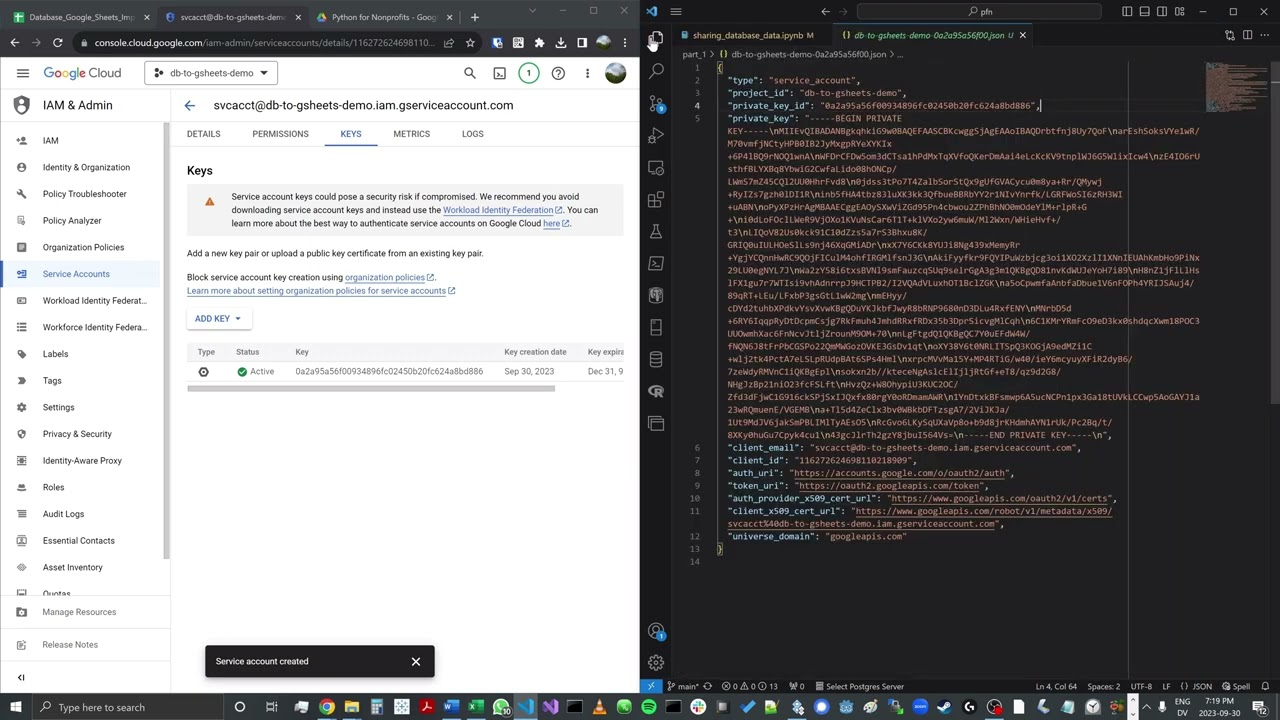 How to use Python to Upload Database Data to Google Sheets