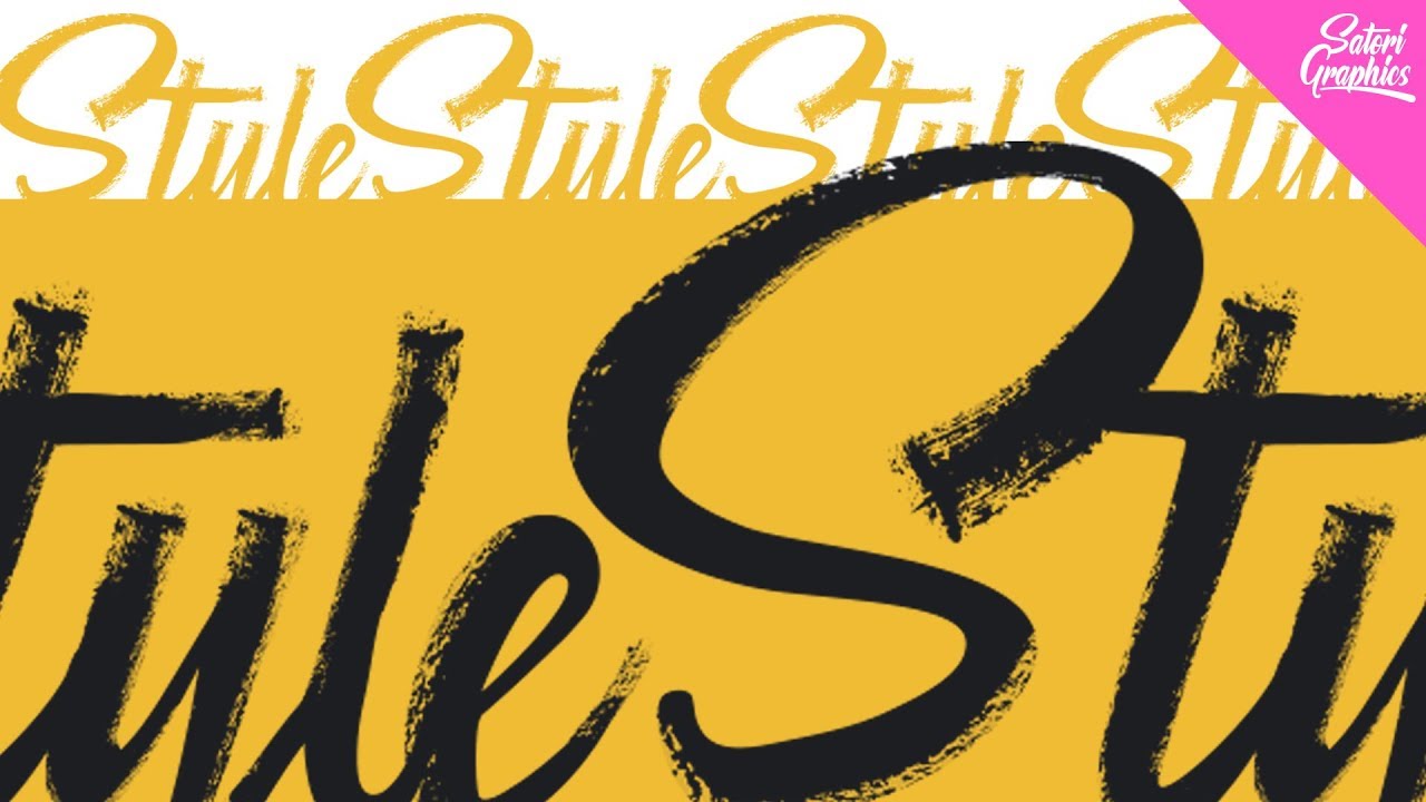 Vector Brush Stroke Typography In Illustrator - Illustrator Typography Tutorial