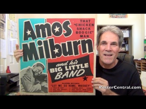 Amos Milburn Concert Poster 1950s “His Big Little Band” | PosterCentral.com