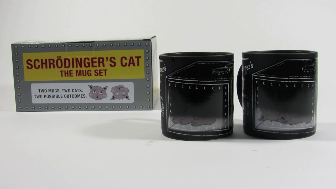 The Schrödinger's Cat Mug Set from the Unemployed Philosophers Guild