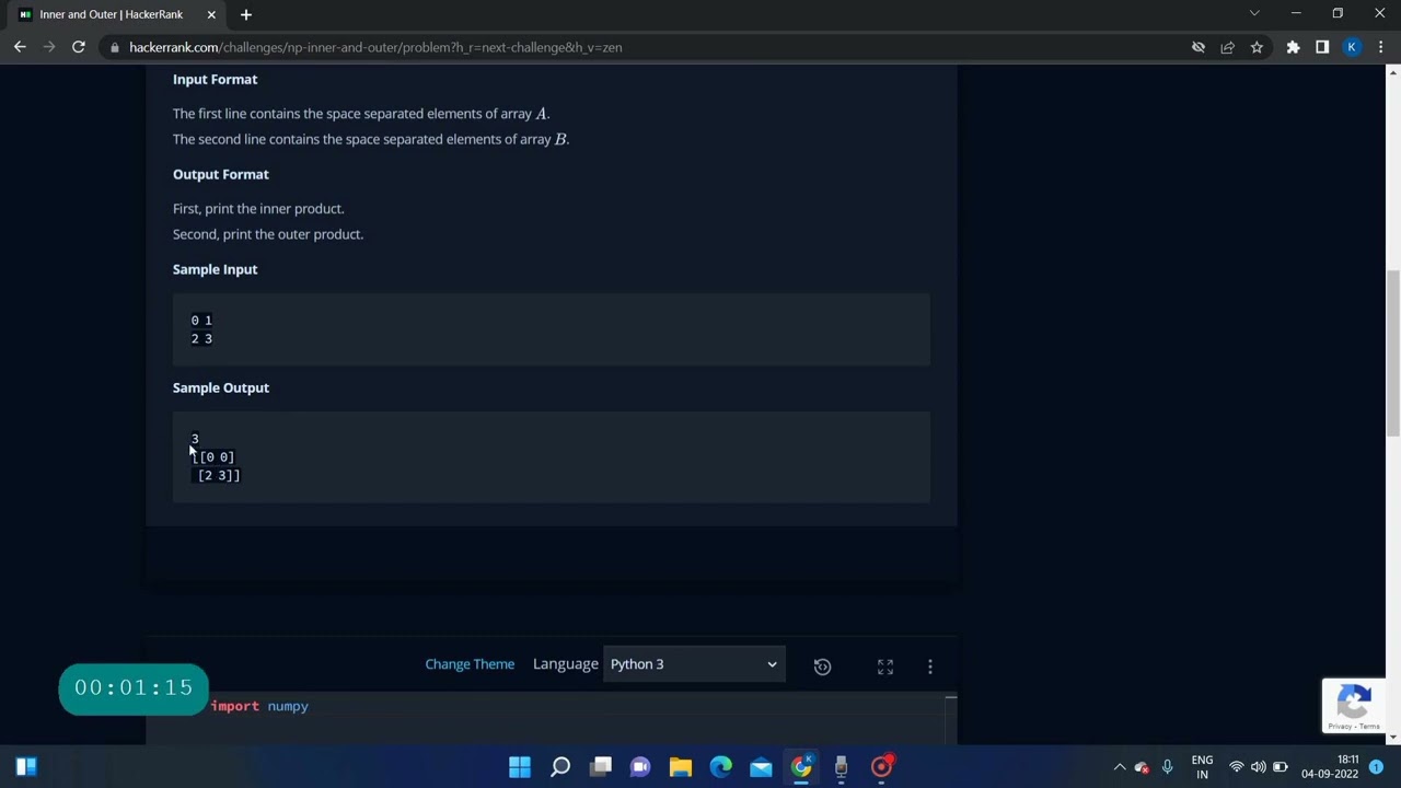 Hackerrank Inner and Outer problem solution | Easy problems of python from hackerrank |