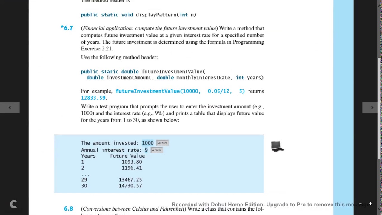 Introduction To Java Programming   Exercise 6 7a