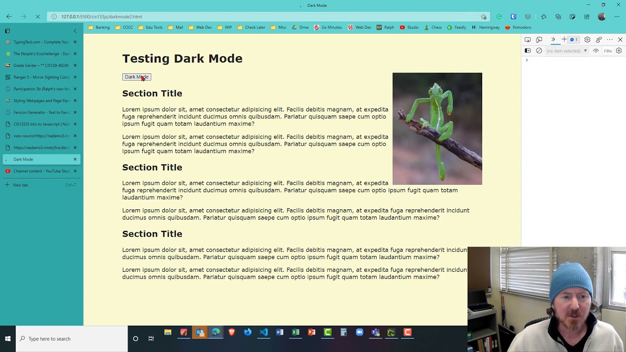 Create a Dark Mode and Light Mode Option Using JavaScript setAttribute and innerHTML
