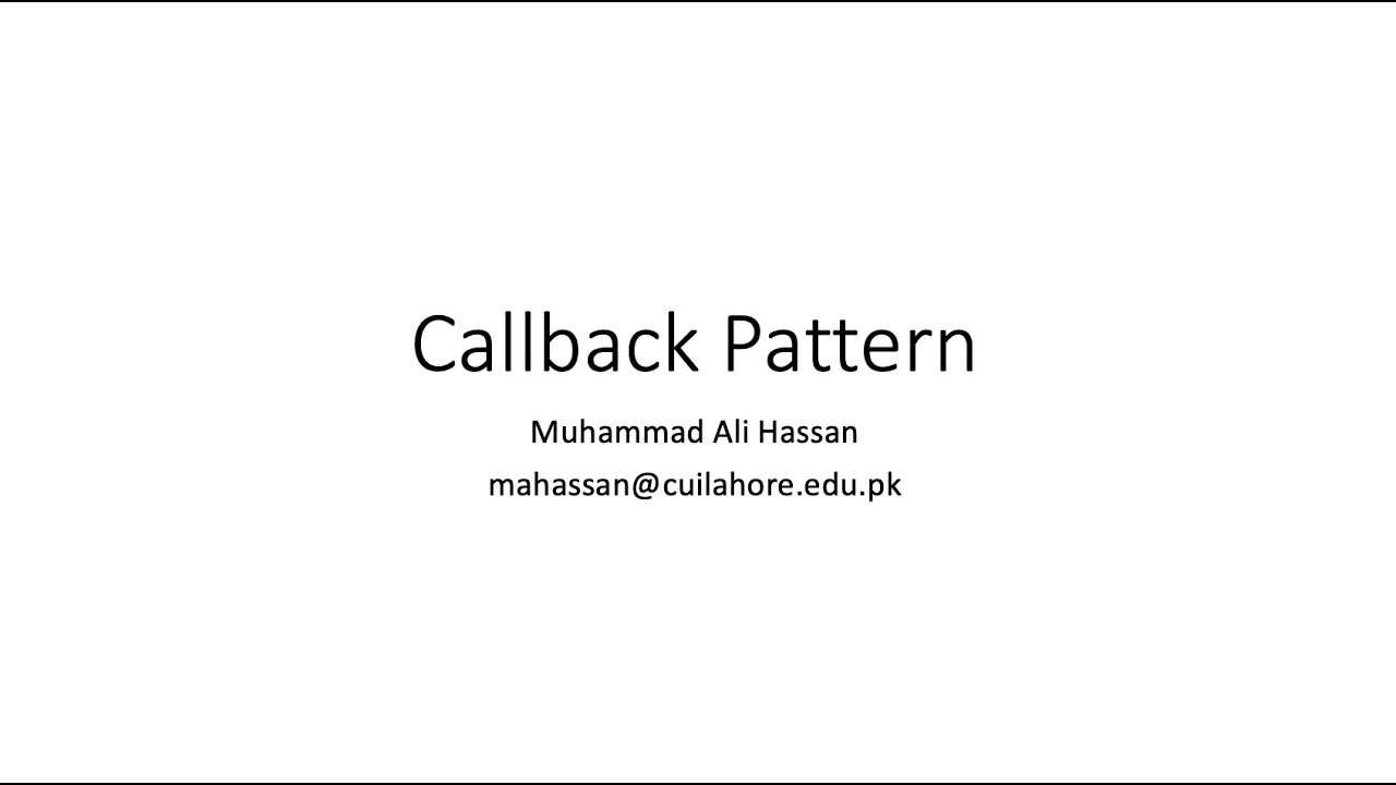 11. Callback Pattern | Node.js Tutorial for Beginners