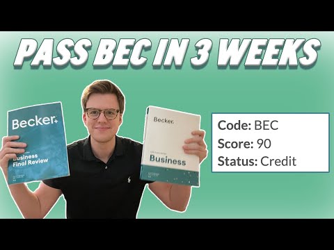 How to Pass the BEC CPA Exam in 3 Weeks with Becker- 2023 *First Try*