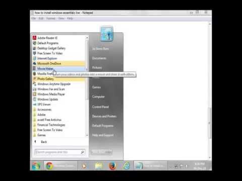 How to install Microsoft windows essentials live 2012 free movie maker,onedrive,mail,writer,gallery