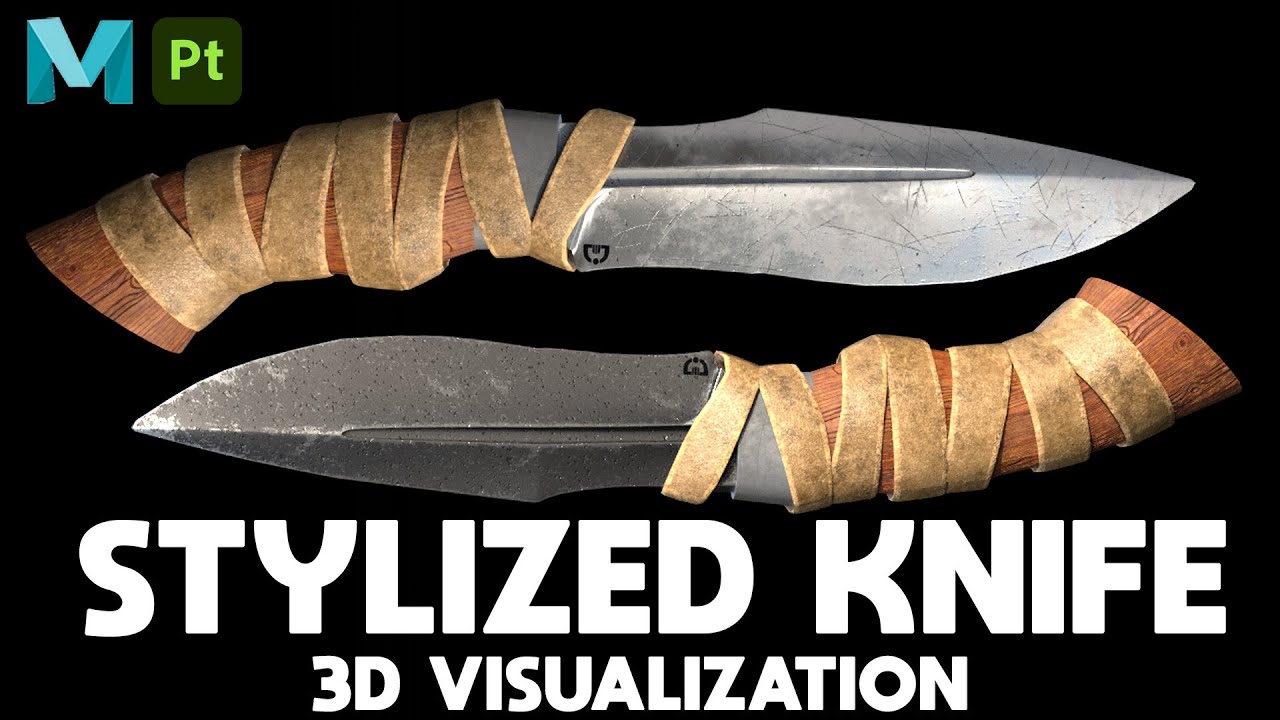 Stylized Knife Modeling & Rendering - Game assets