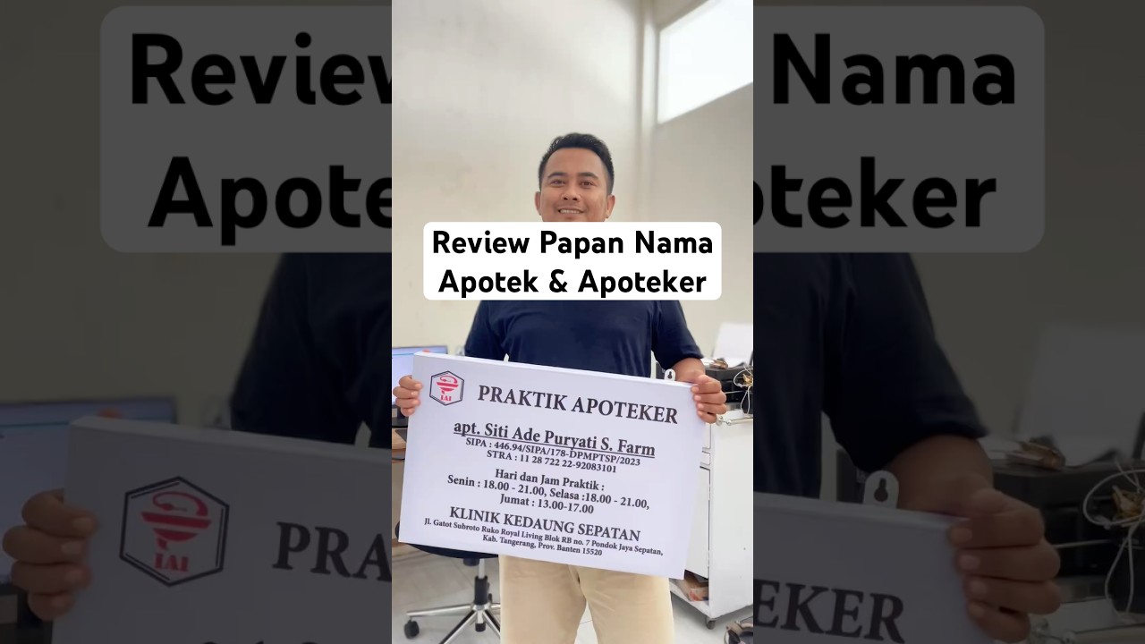Review Papan Nama Apotek dan Apoteker #papanapotek #papanapoteker #apotek