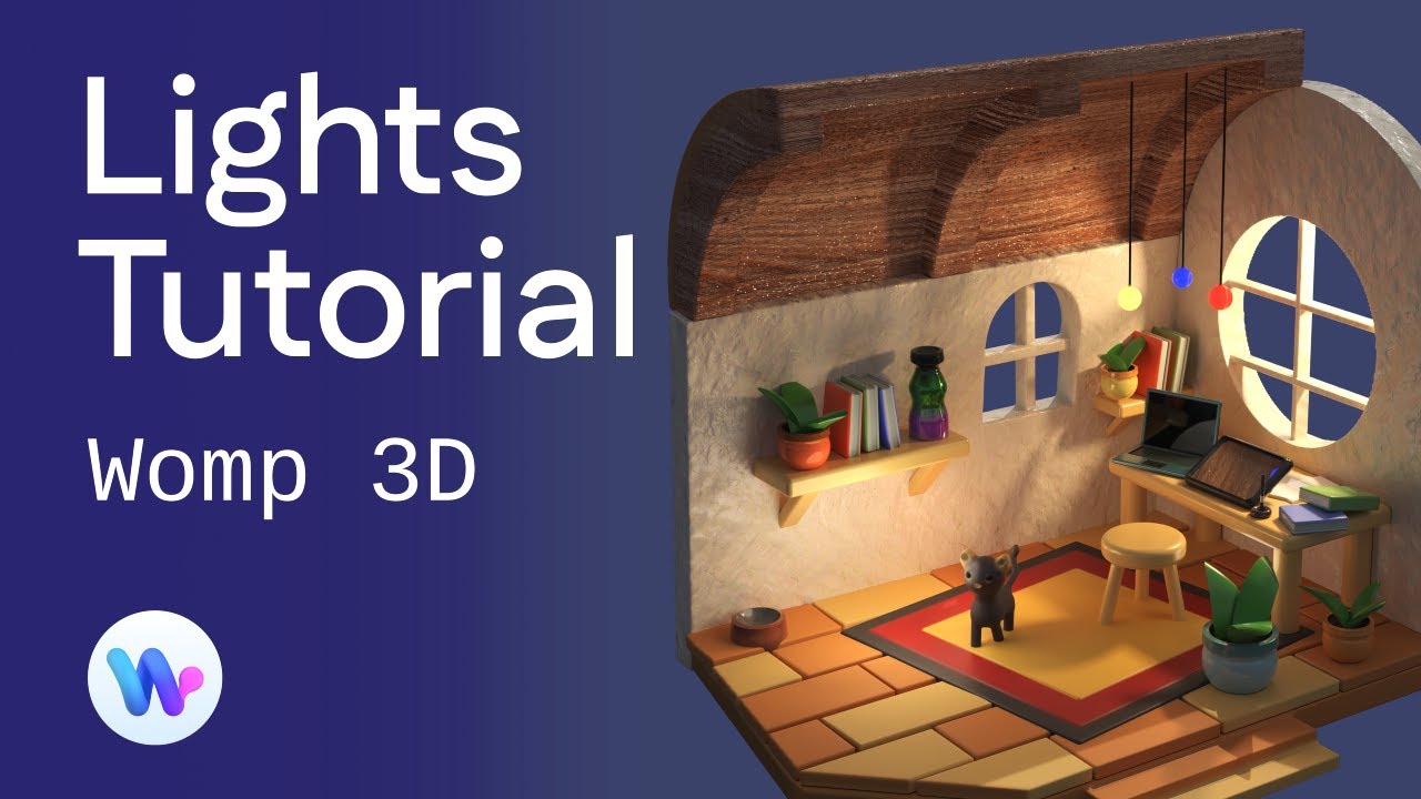 Easy 3D: How to use Lights - Tutorial | Womp 3D