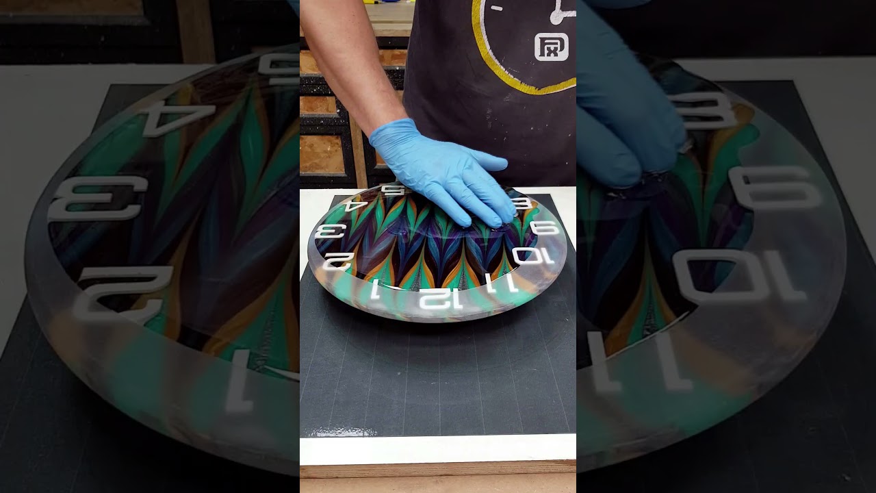 This Resin Wall Clock Will Blow Your Mind! | Handmade Epoxy Art #resinclock #fxpart #art #epoxyart