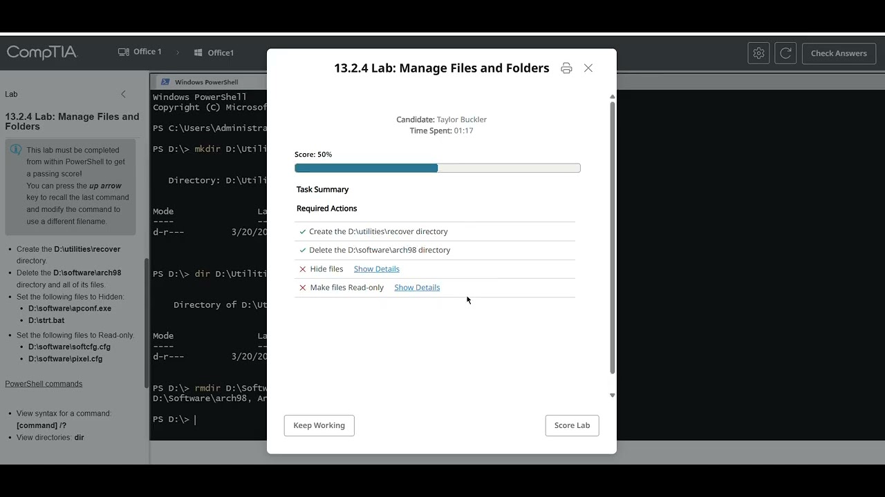 CompTIA A+ 13.2.4: Manage Files and Folders (Silent Walk Through)
