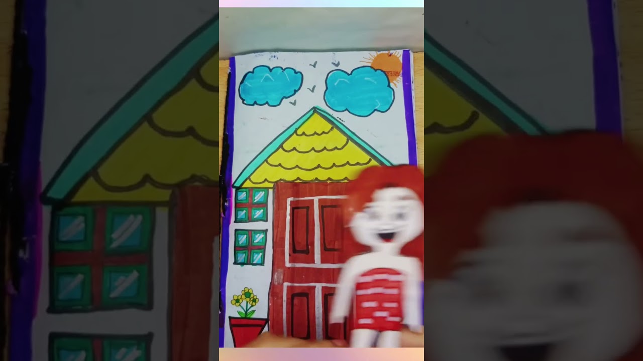 handmade paper dollhouse #short #trending #youtubeshorts