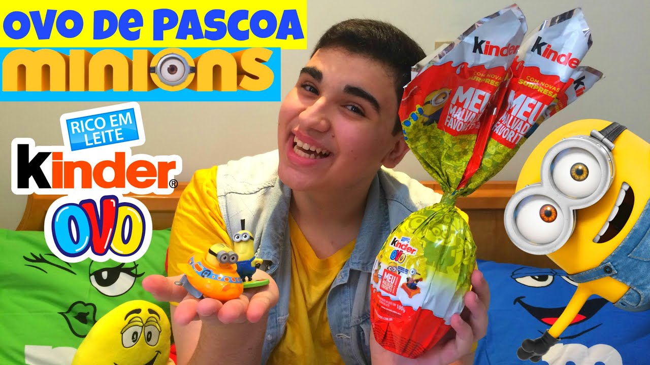 ABRINDO OVO DE PASCOA KINDER OVO MINIONS !!!