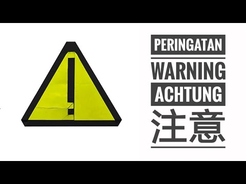 Tutorial. Tanda Peringatan/ Caution Sign | Origami haditahir