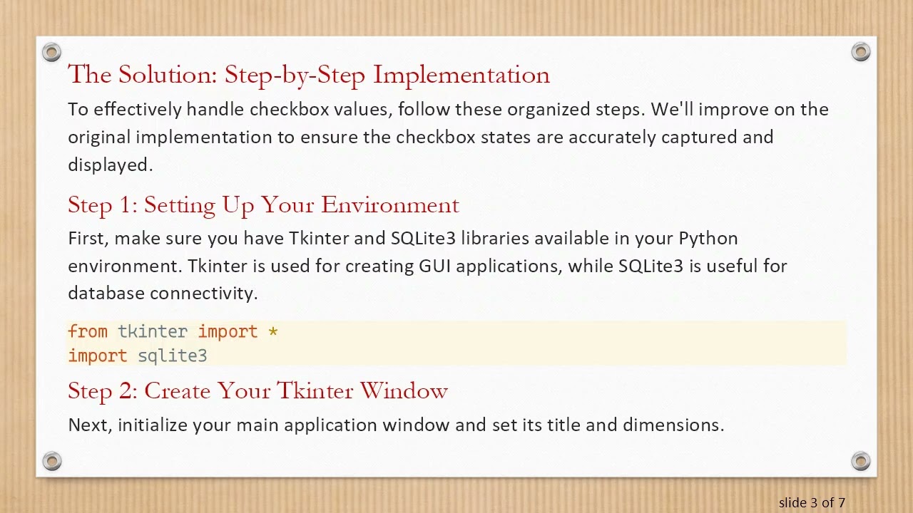 Mastering Checkbox Value Retrieval in Tkinter
