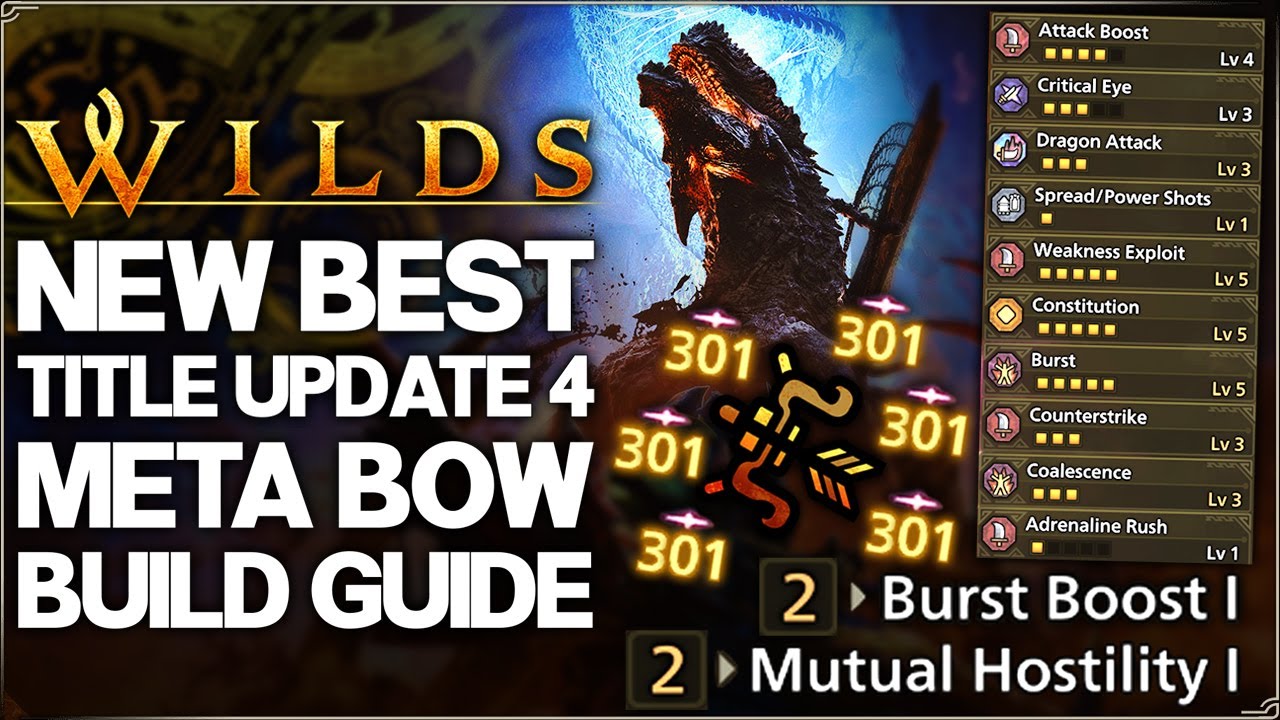 Monster Hunter Wilds - New Best OP Bow Build - Highest Damage Title Update 4 - Gogmazios Set Guide!