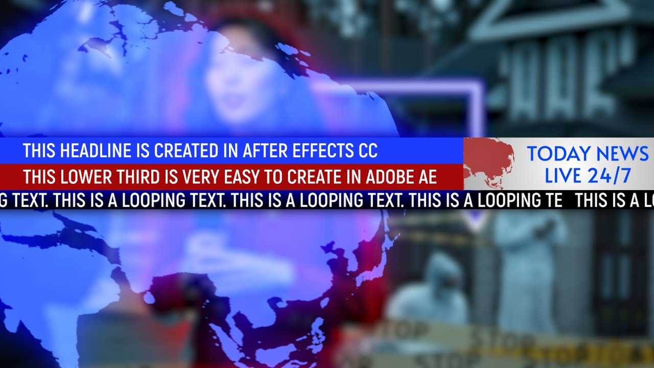 Create News Headline Overlay Lower Third in After Effects | Tutorial